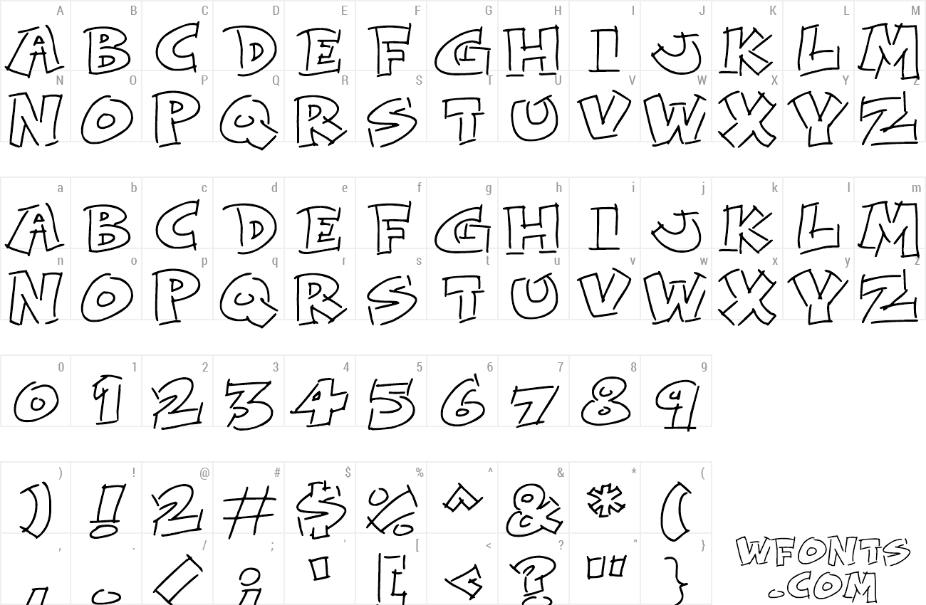 Rough Comic Outlines Font | wfonts.com - download free