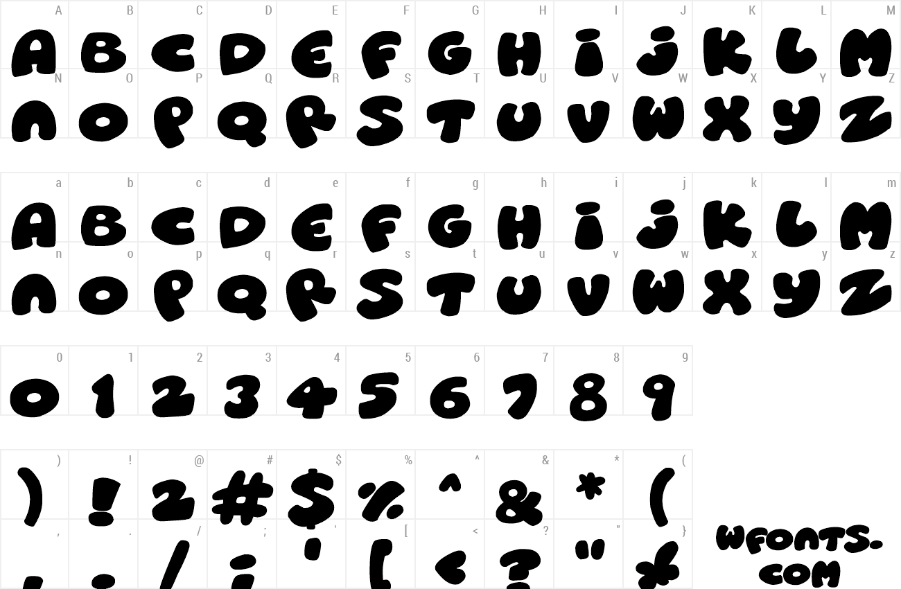 Roundish Toons Font | wfonts.com - download free