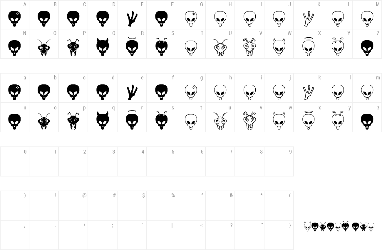 Aliens Bats St Font | wfonts.com - download free