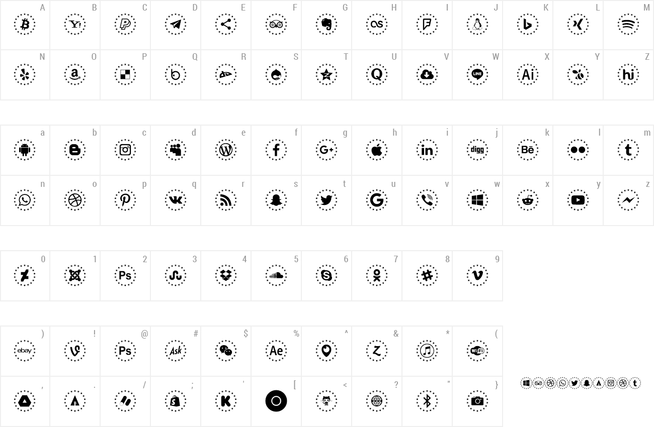 Type Icons Font | wfonts.com - download free