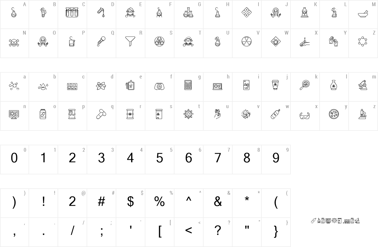 Chemistry Icon Font | wfonts.com - download free