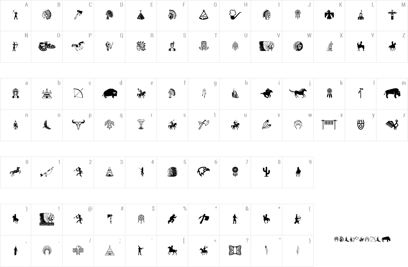 Native American Indians Font | wfonts.com - download free