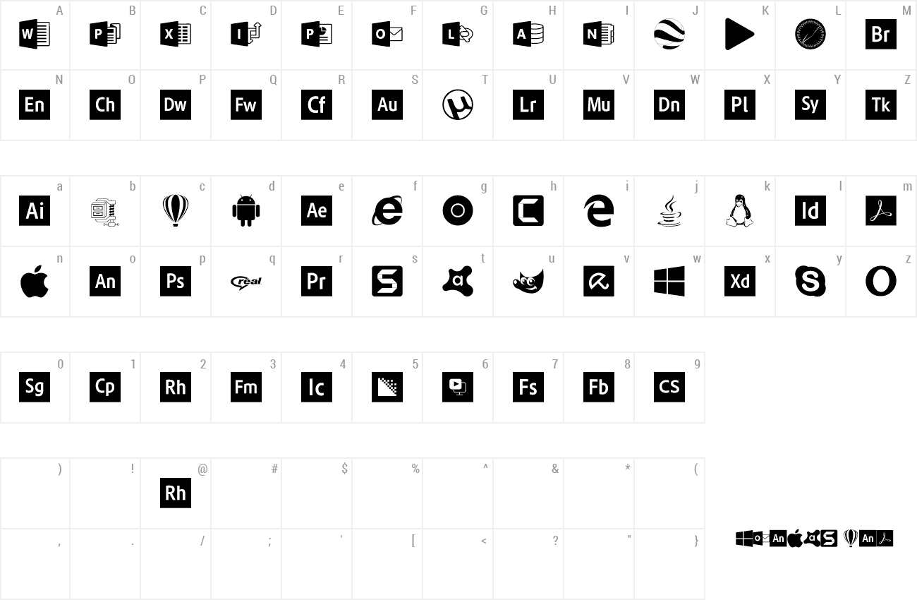 Font Logos Programs Font | wfonts.com - download free