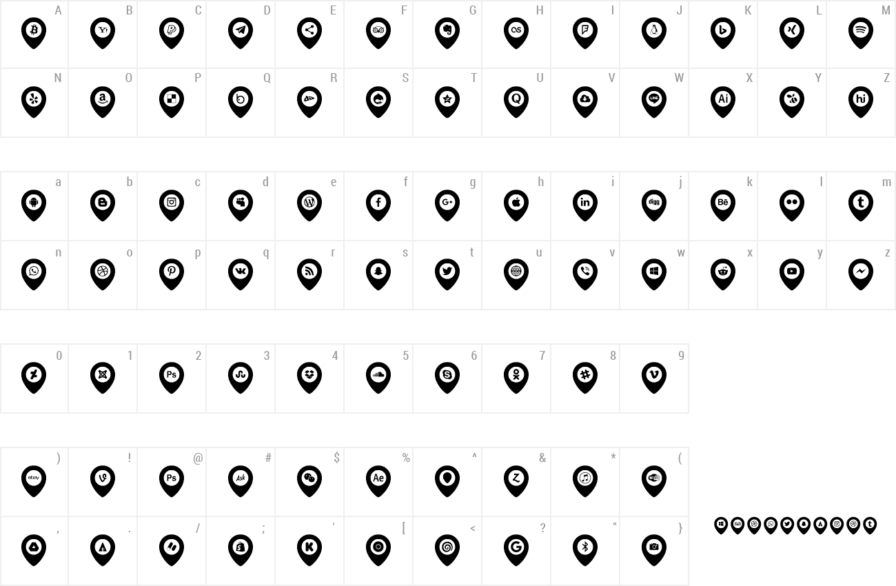 Icons Font Color Font | wfonts.com - download free