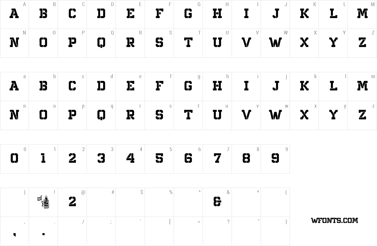 Northern Army Font | wfonts.com - download free