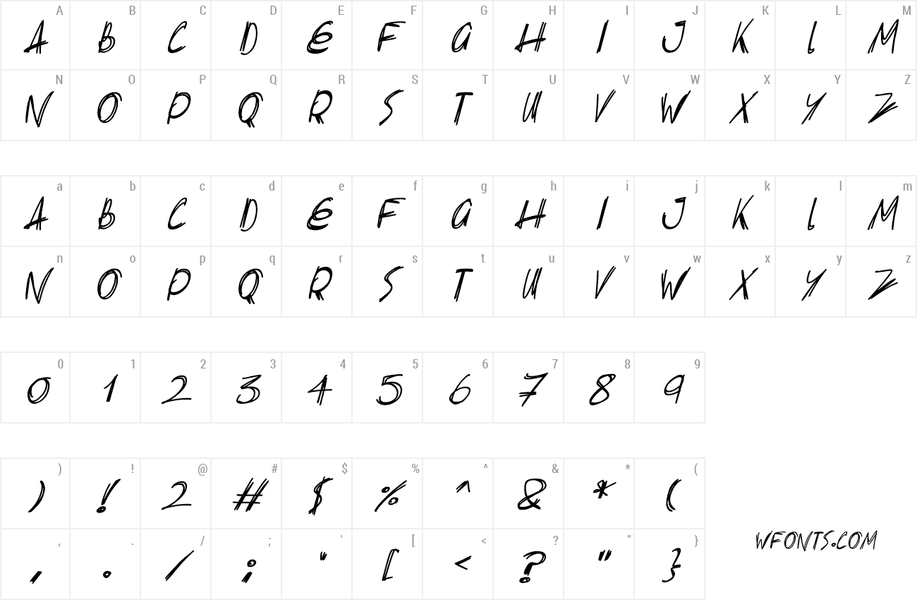 Slender Scratch Font | wfonts.com - download free