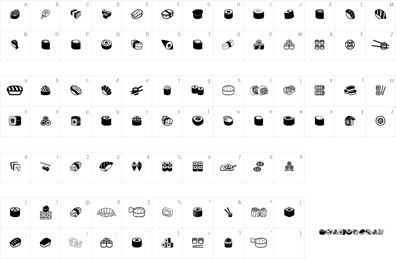Sushi Sushi Font | wfonts.com - download free