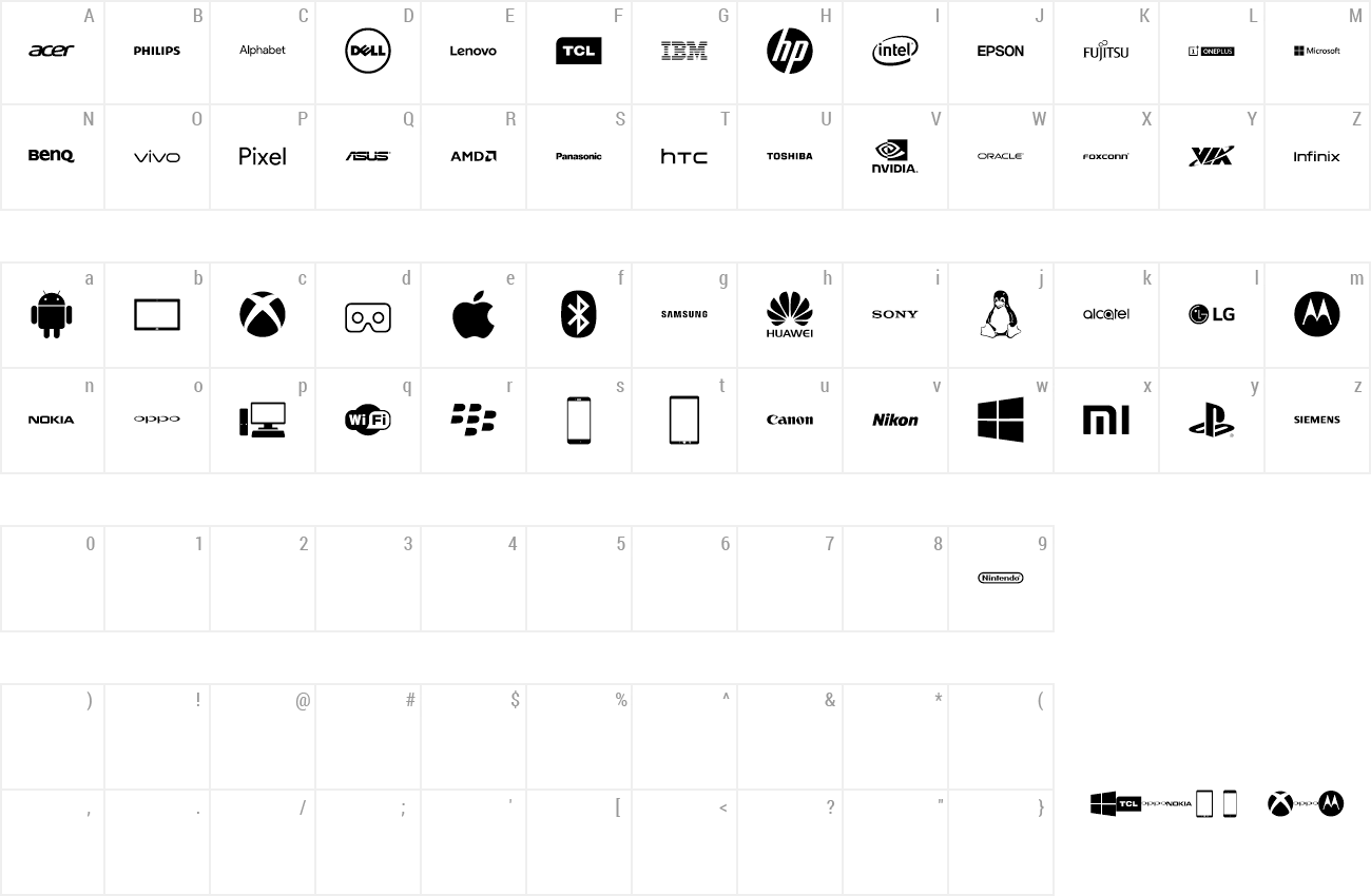 Font Logos Technology Font | wfonts.com - download free