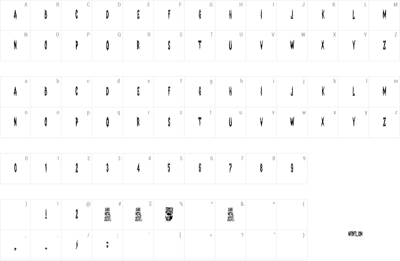 Dark Metal Institute Font | wfonts.com - download free