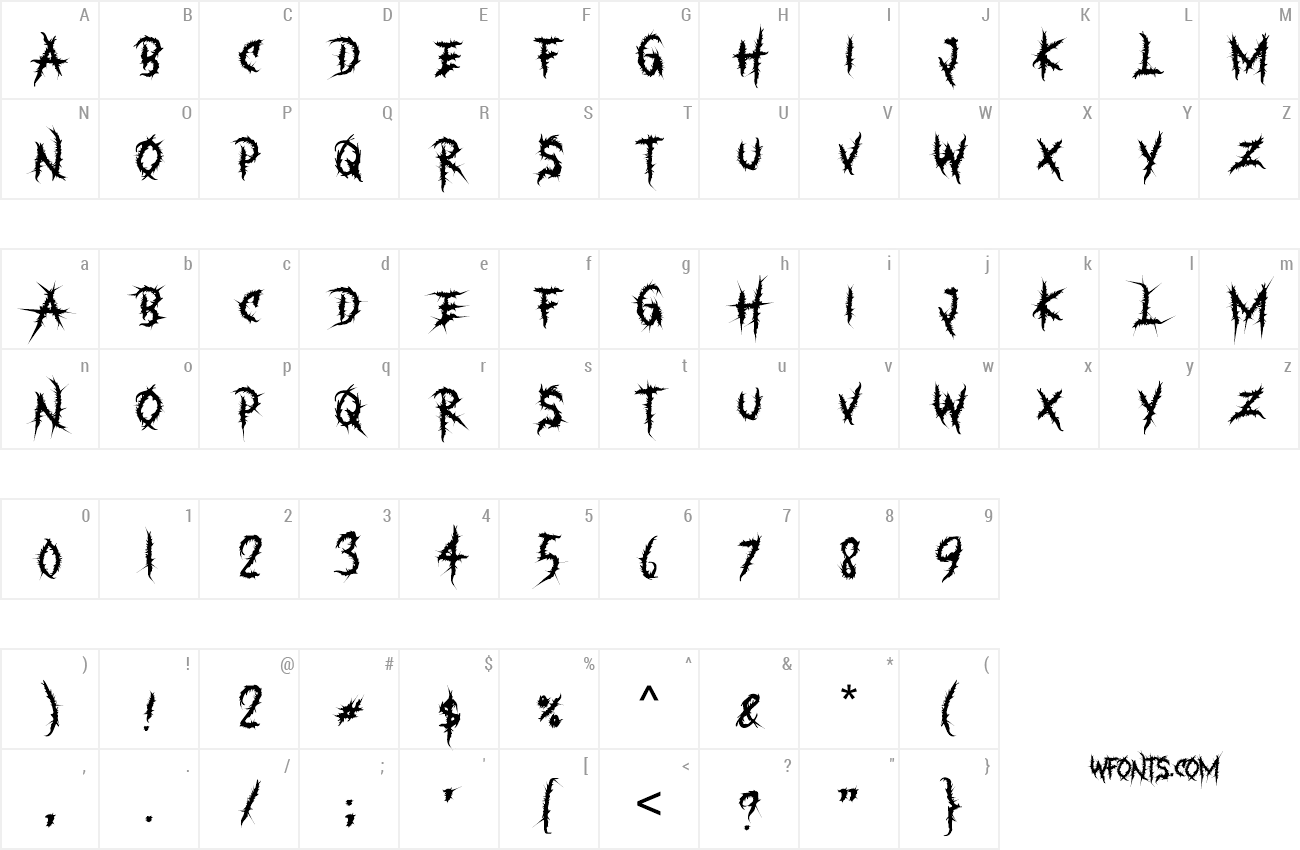 Something in The Grave Yard Font | wfonts.com - download free