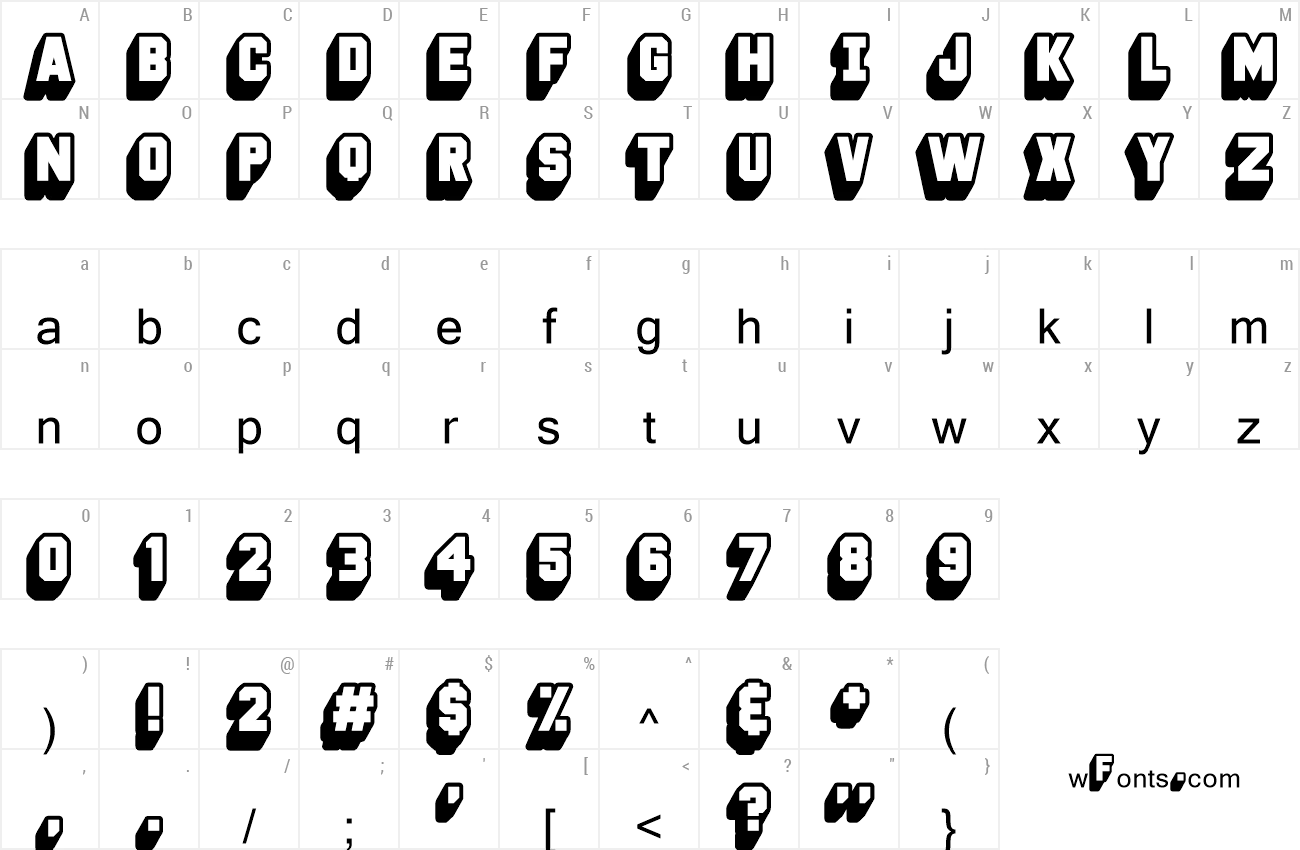 Deep Shadow Font | wfonts.com - download free