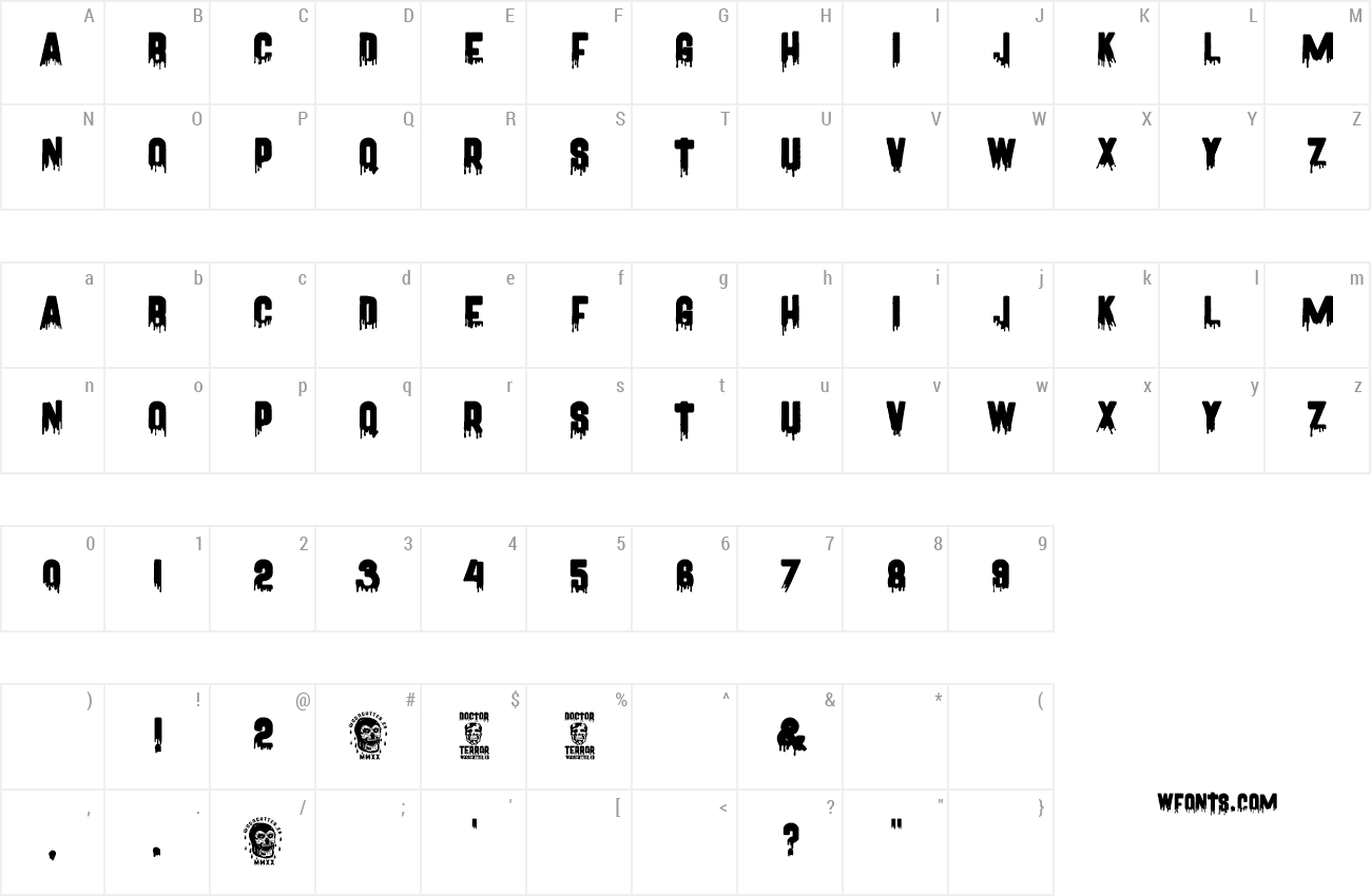 Doctor Terror Font | wfonts.com - download free