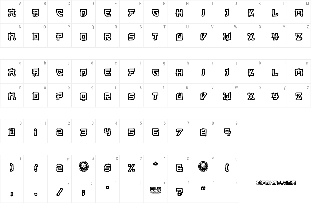 Old Japanese Font | wfonts.com - download free