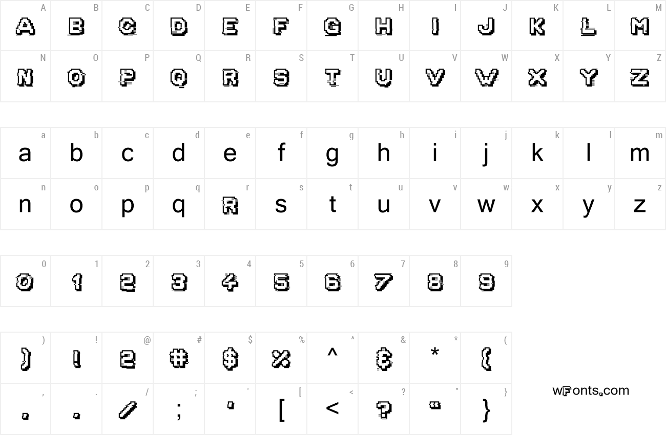 Corrupted File Font | wfonts.com - download free