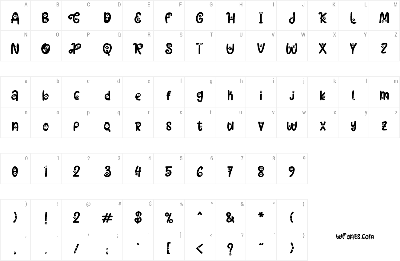 Cat Paw Font | wfonts.com - download free