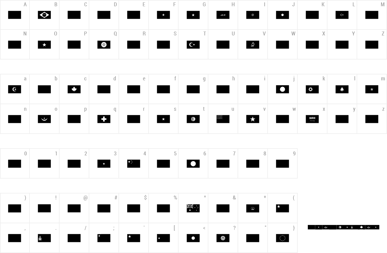 Flags Color World Font | wfonts.com - download free