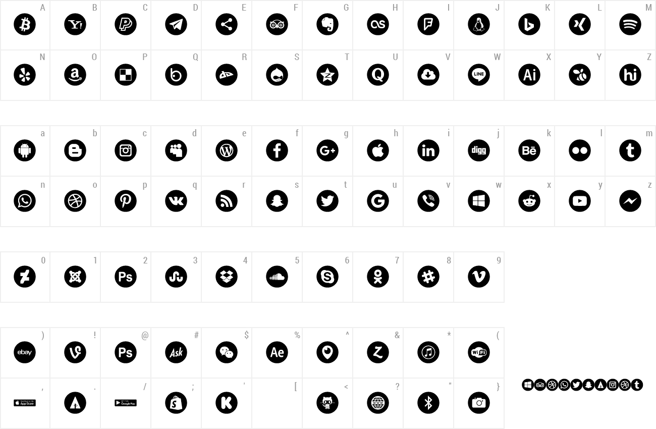 Font 100 Icons Font | wfonts.com - download free