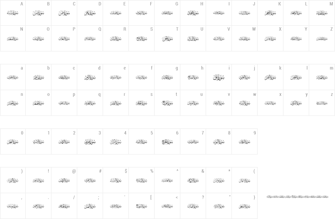 Quran Karim 114 Font | wfonts.com - download free
