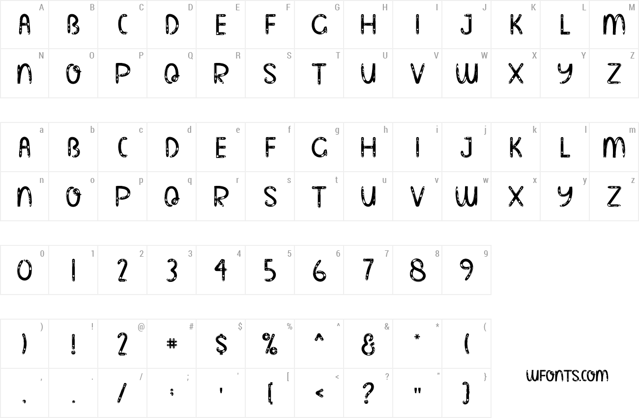 Pocky Cocky Font | wfonts.com - download free