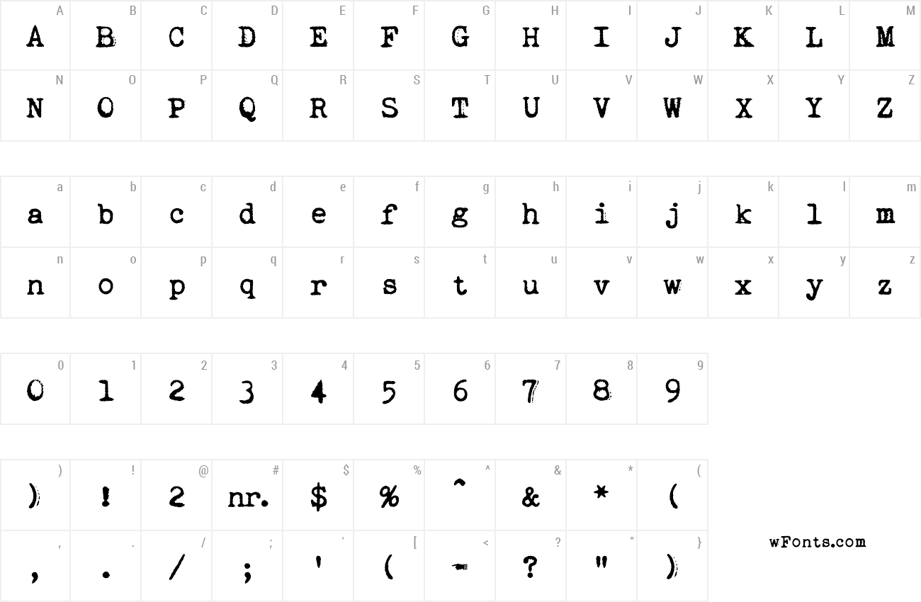 Dogtown Typewriter Font | wfonts.com - download free