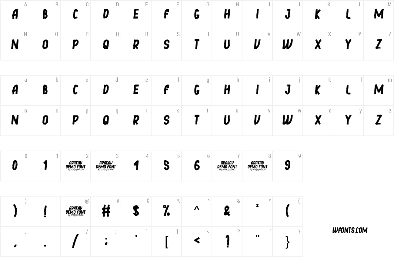 Arakav Font | wfonts.com - download free