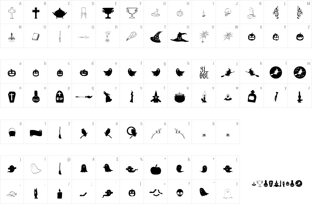 Halloween Dreams Doodles Font | wfonts.com - download free