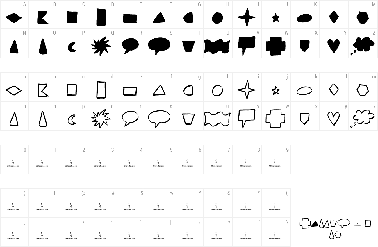 Brush Shapes Font | wfonts.com - download free