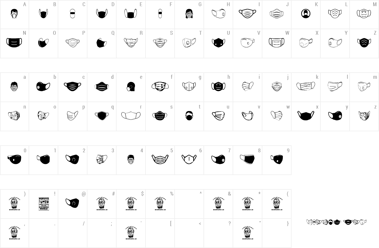 Face Mask Font | wfonts.com - download free