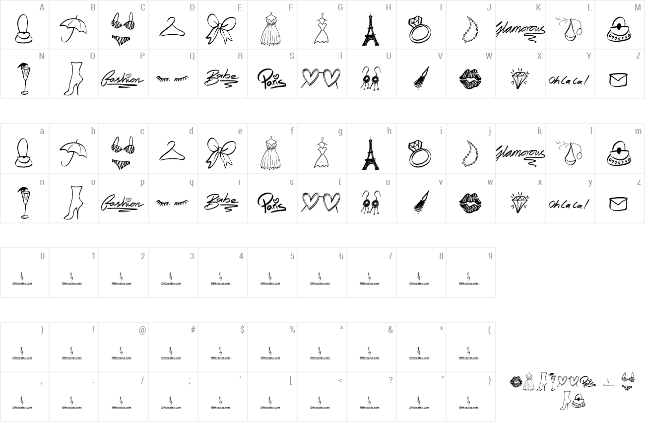 Fashion Pictures Font | wfonts.com - download free