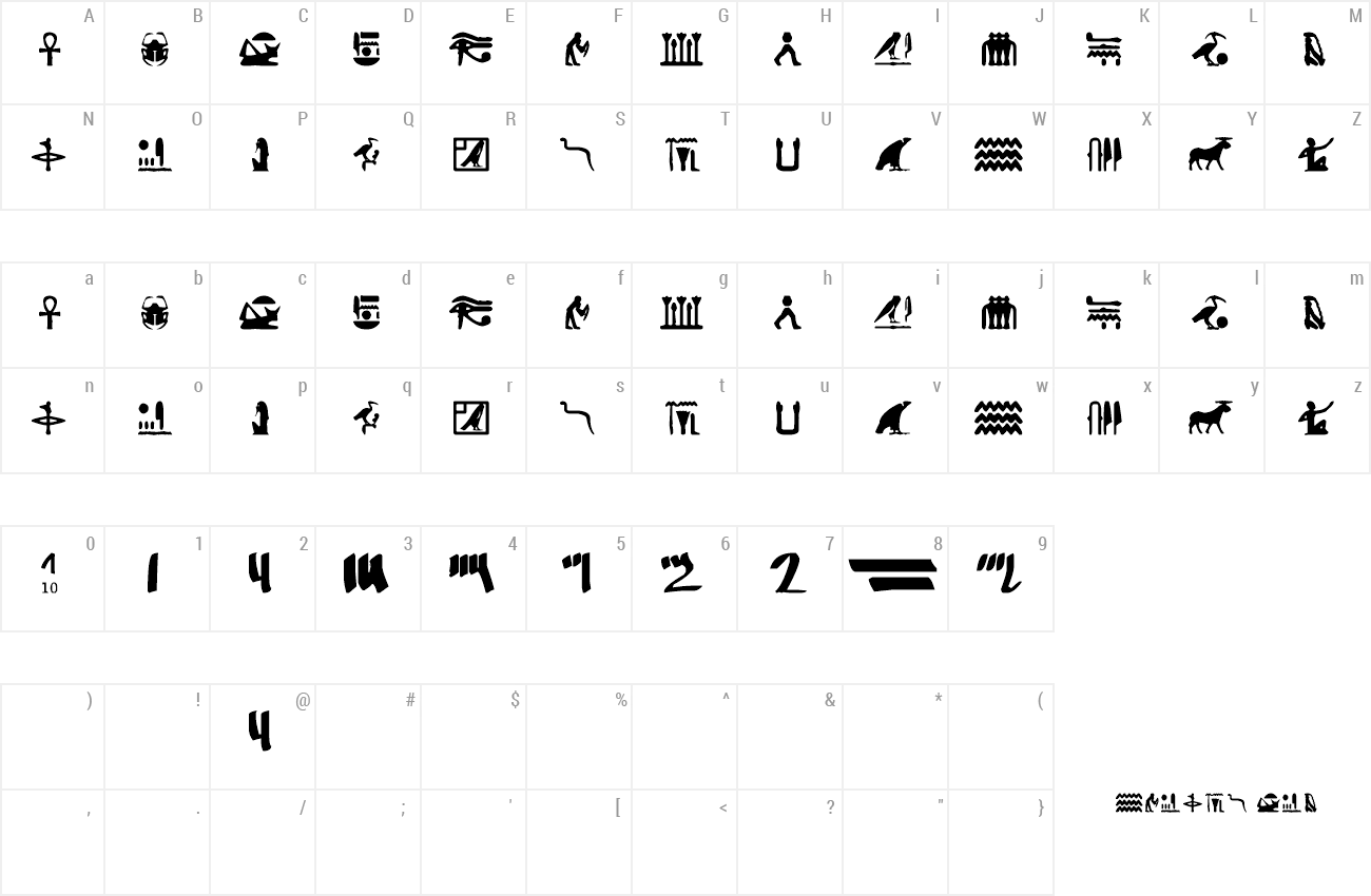 Egyptian Letters Font | wfonts.com - download free
