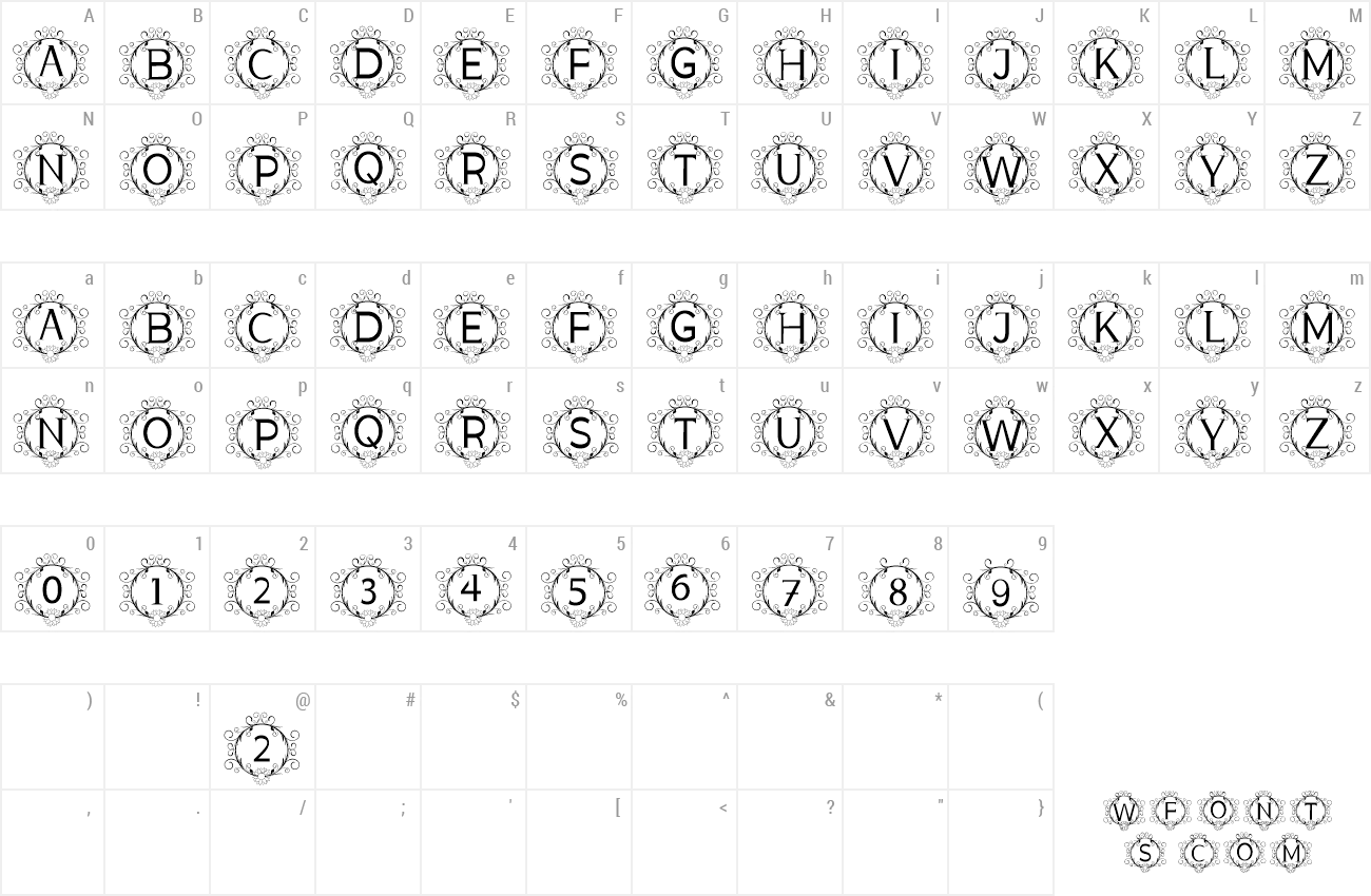 Monogram Sunflower Font | wfonts.com - download free