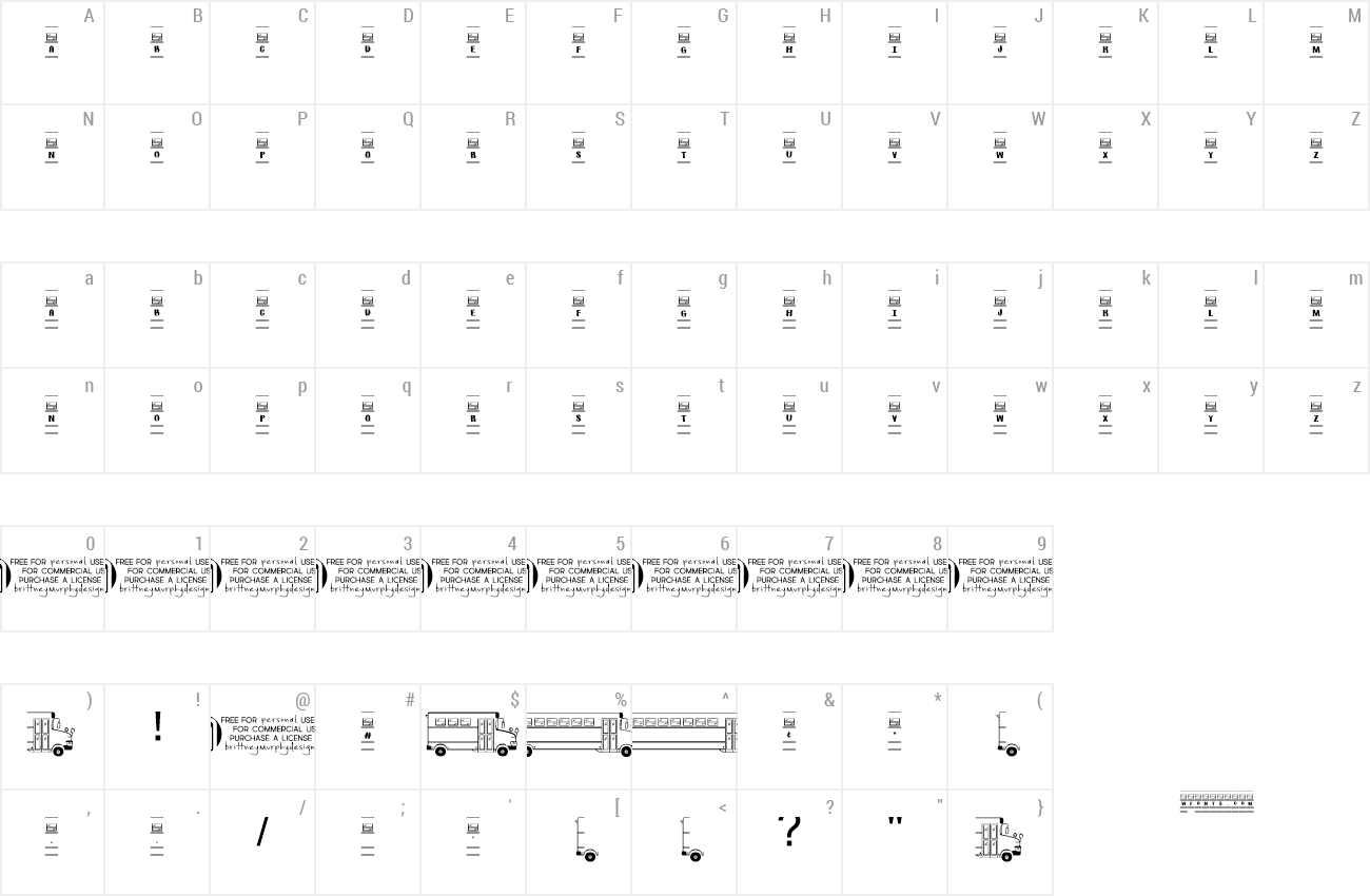 Bus Words Font | wfonts.com - download free