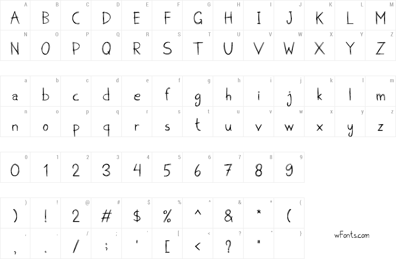 Colored Pencils Font | wfonts.com - download free