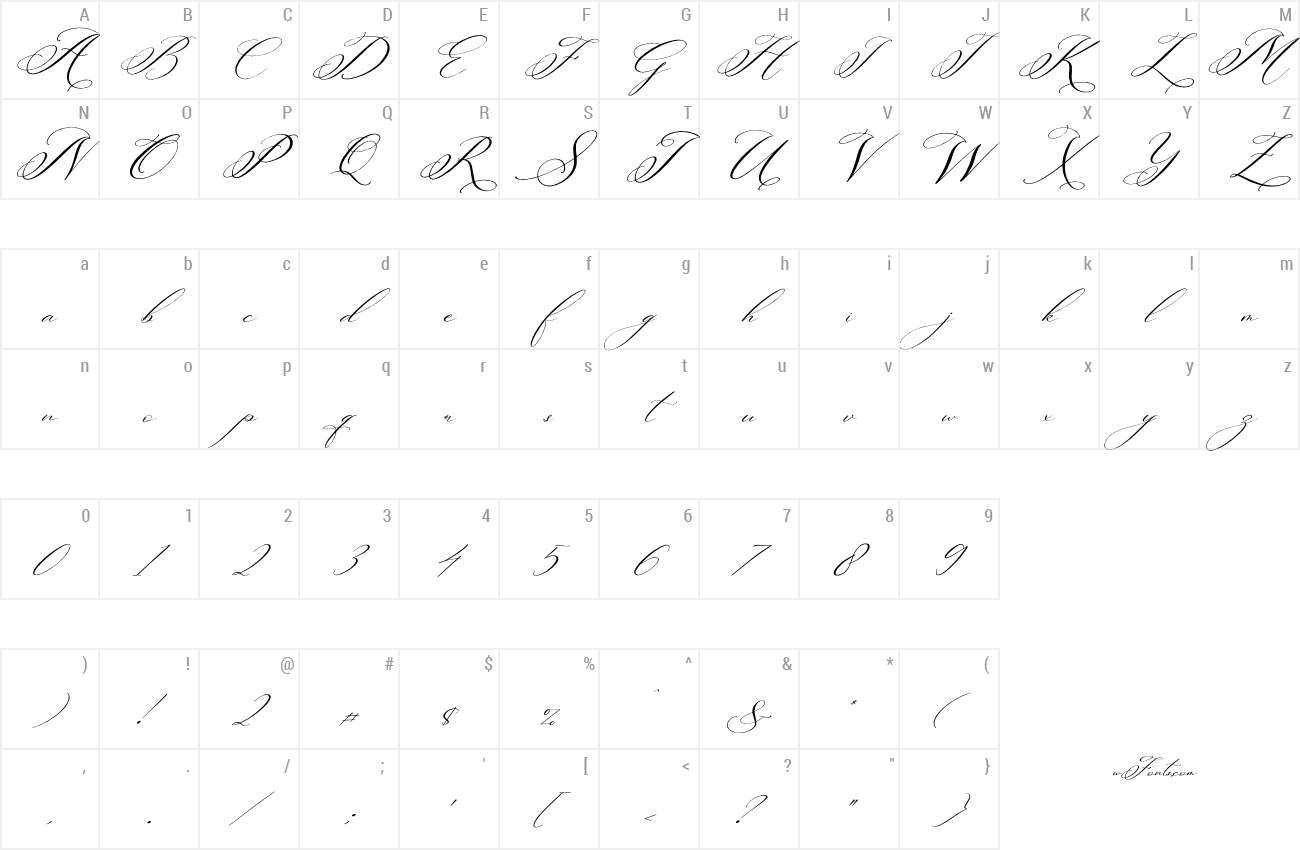 Berlishanty Calligraphy Font | wfonts.com - download free