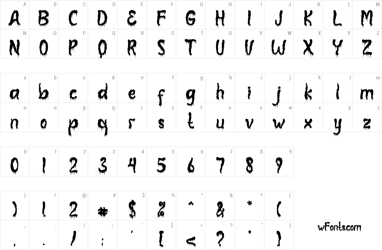 Monster Blood Font | wfonts.com - download free