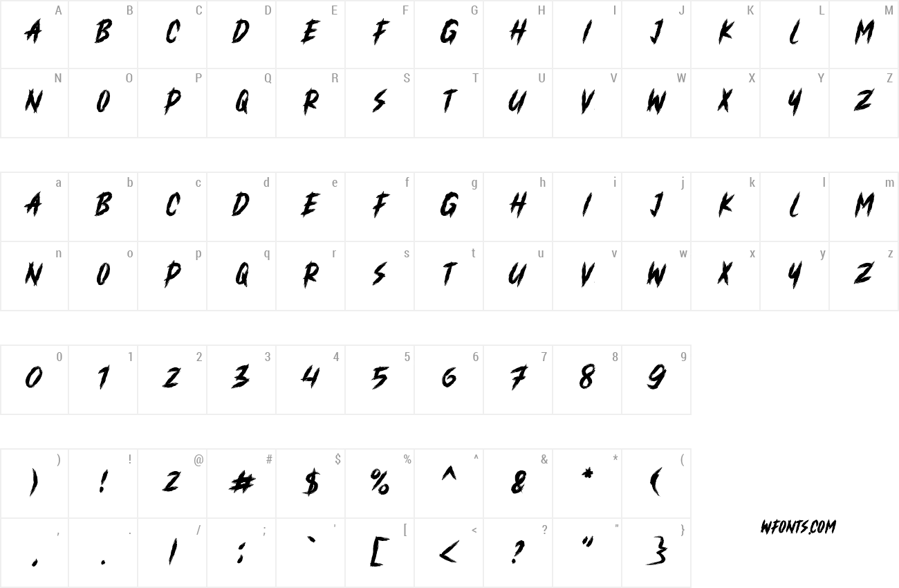 Rusty Attack Font | wfonts.com - download free