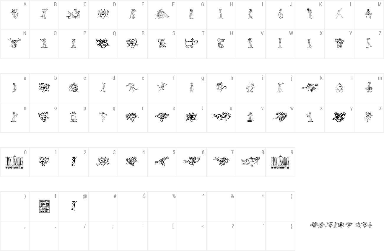 The Pink Panther Font | wfonts.com - download free