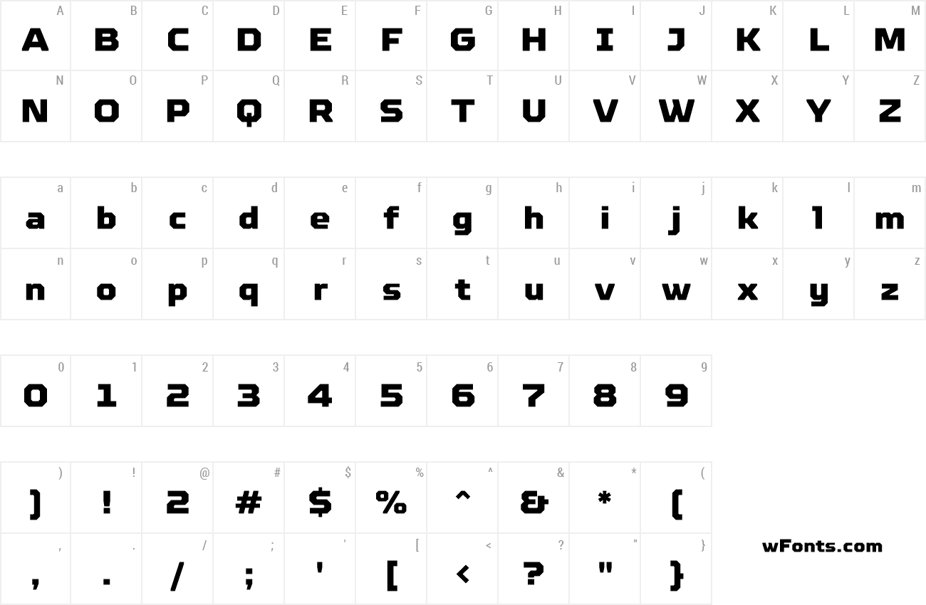 TT Octosquares Font | wfonts.com - download free