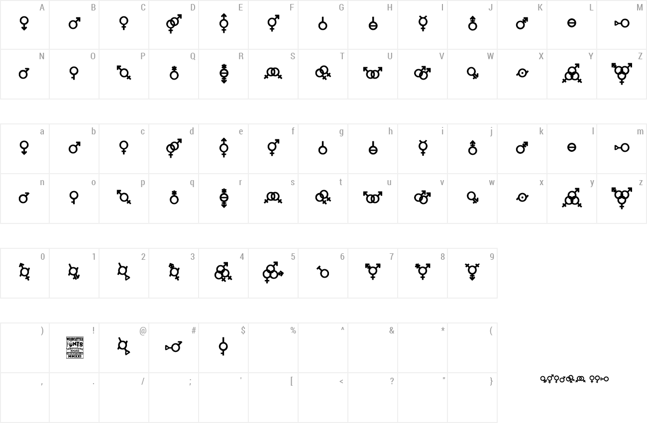 Gender Icons Font | wfonts.com - download free