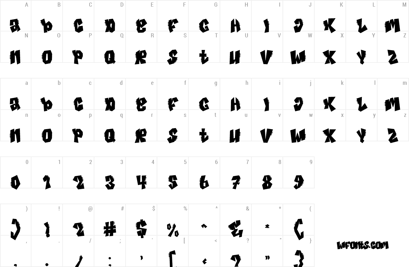 Spiky Frog Graffiti Font | wfonts.com - download free