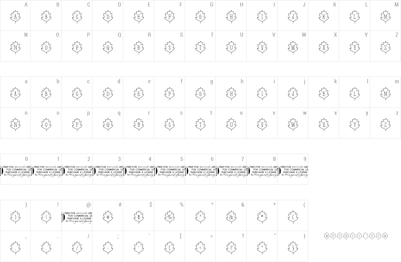 Leaf Letters Font | wfonts.com - download free