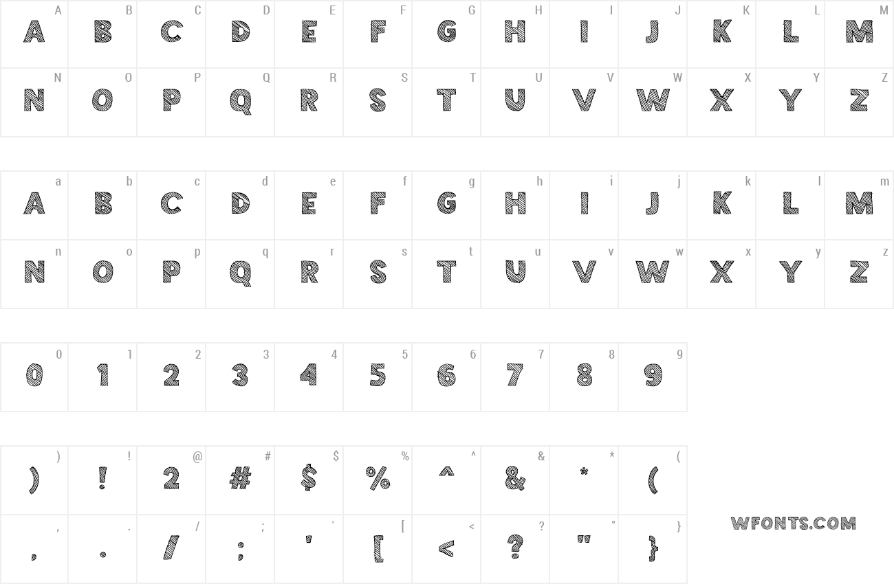 Crossed Out Font | wfonts.com - download free