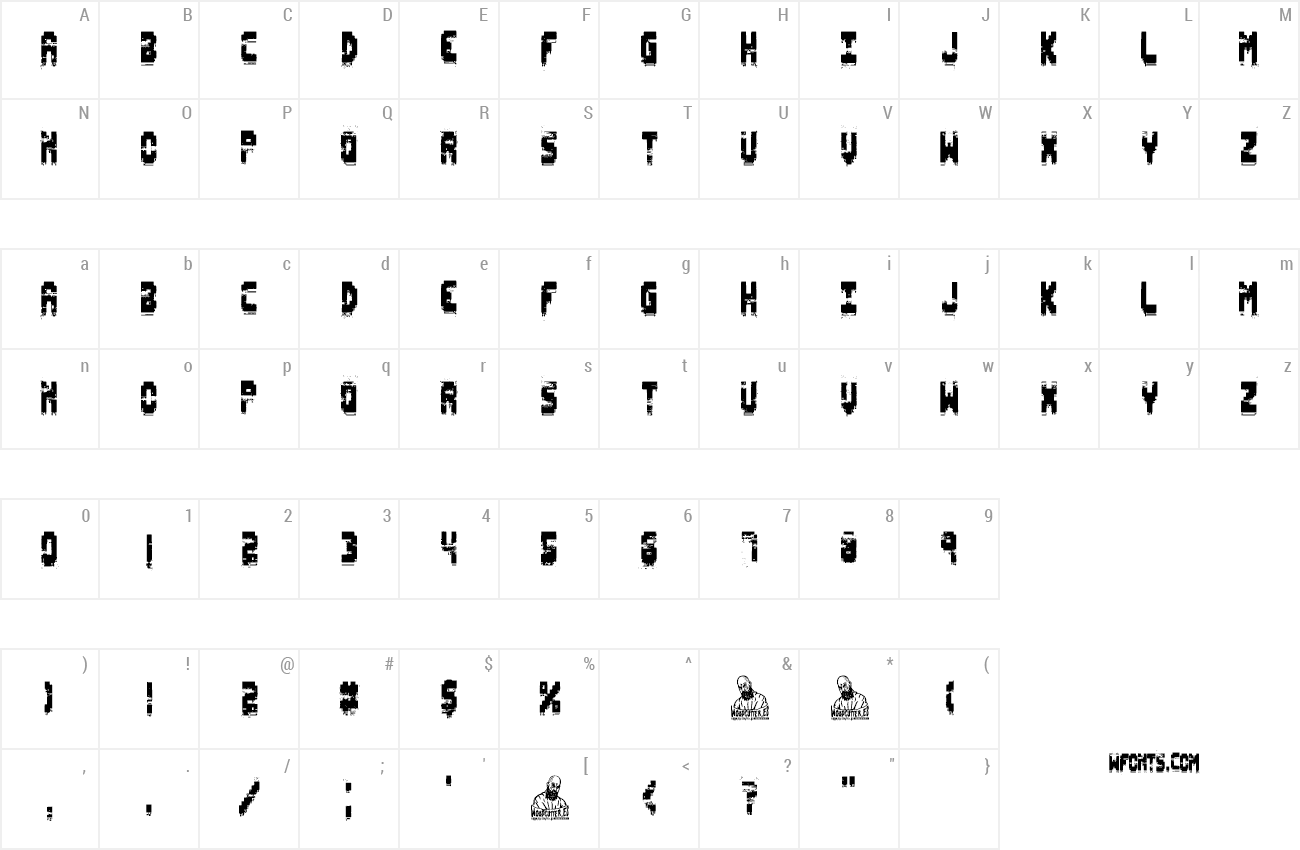 Pixel Destroyed Font | wfonts.com - download free