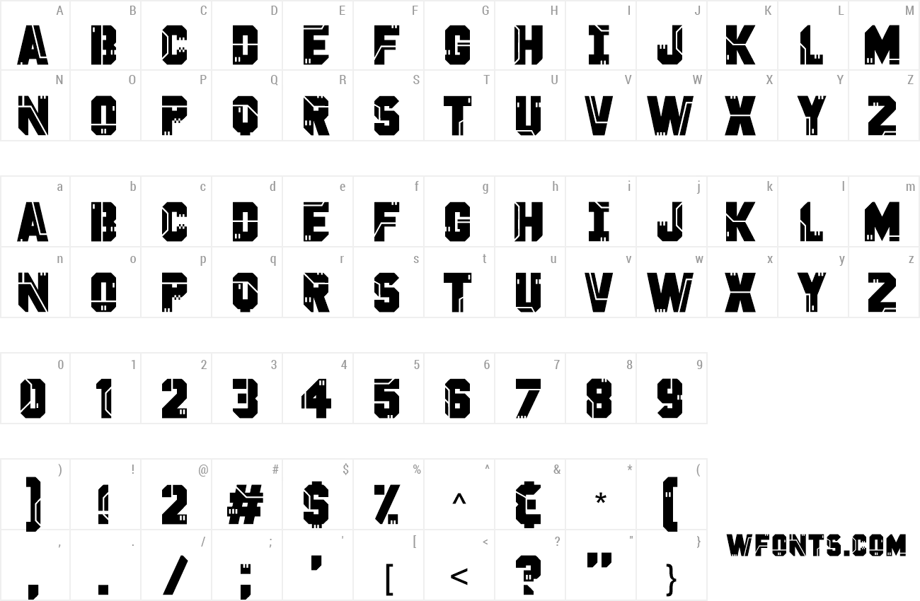 Cyborg Punk Font | wfonts.com - download free