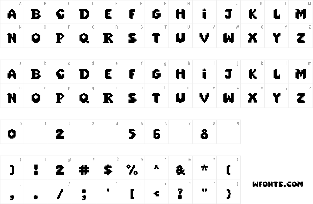 Super Pixel Font | wfonts.com - download free
