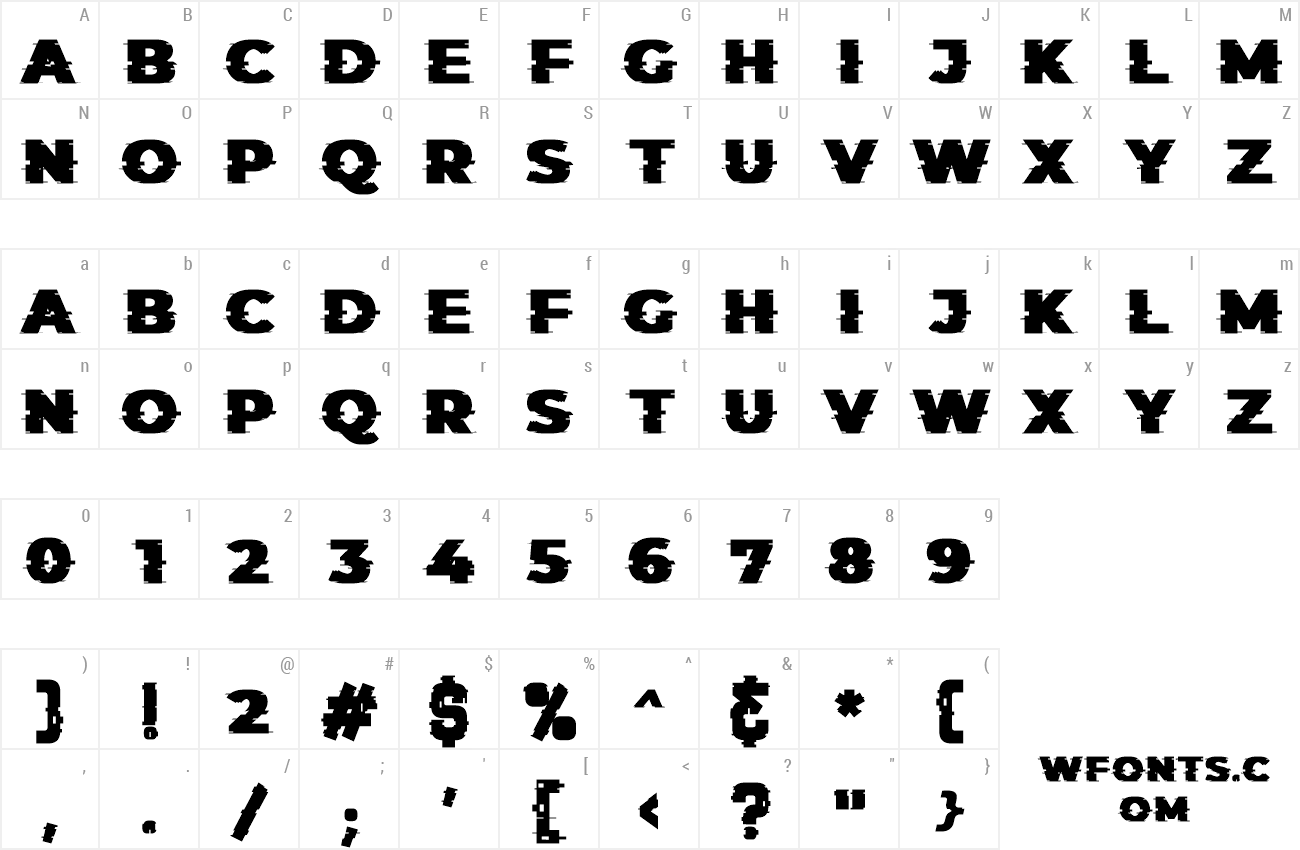 Those Glitch Font | wfonts.com - download free