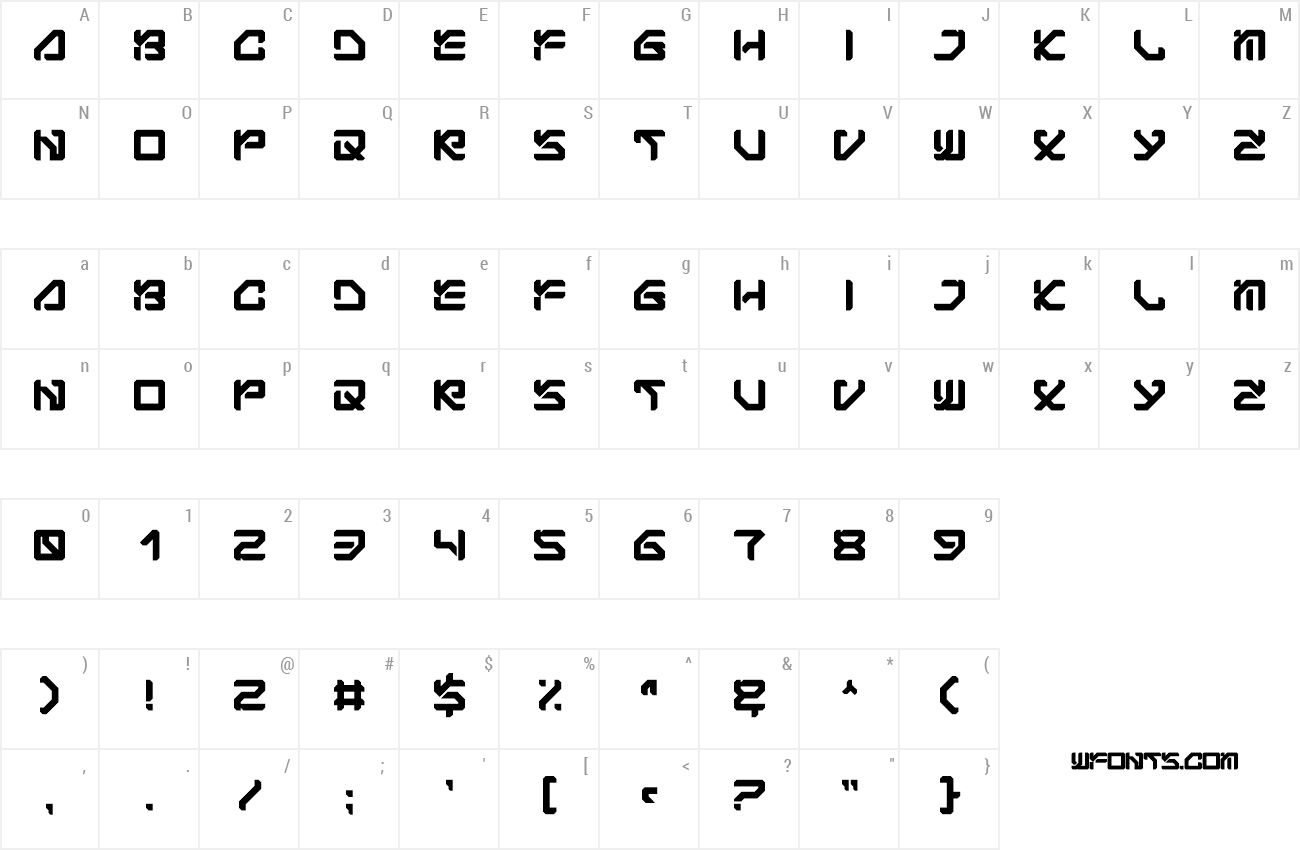 Bigs Robotic Font | wfonts.com - download free