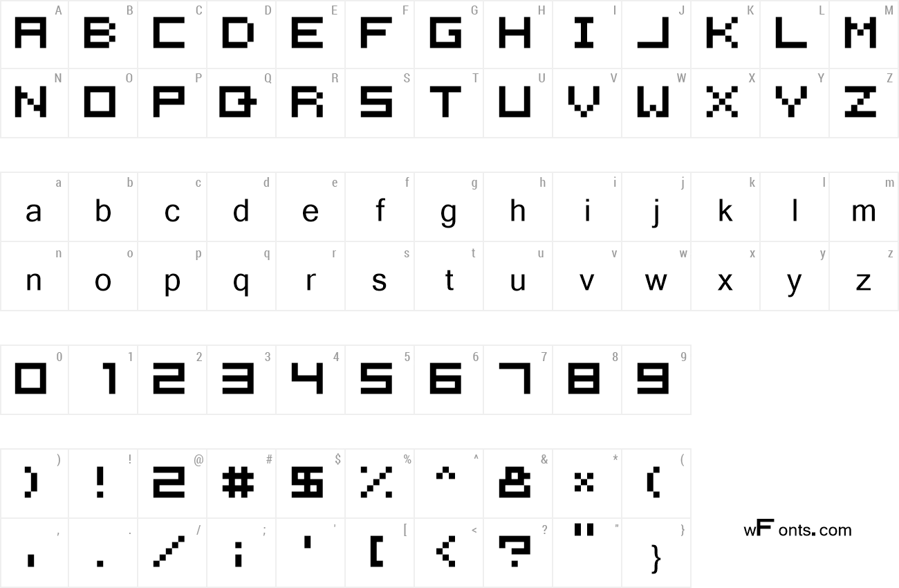 5x5 MT Pixel Font | wfonts.com - download free