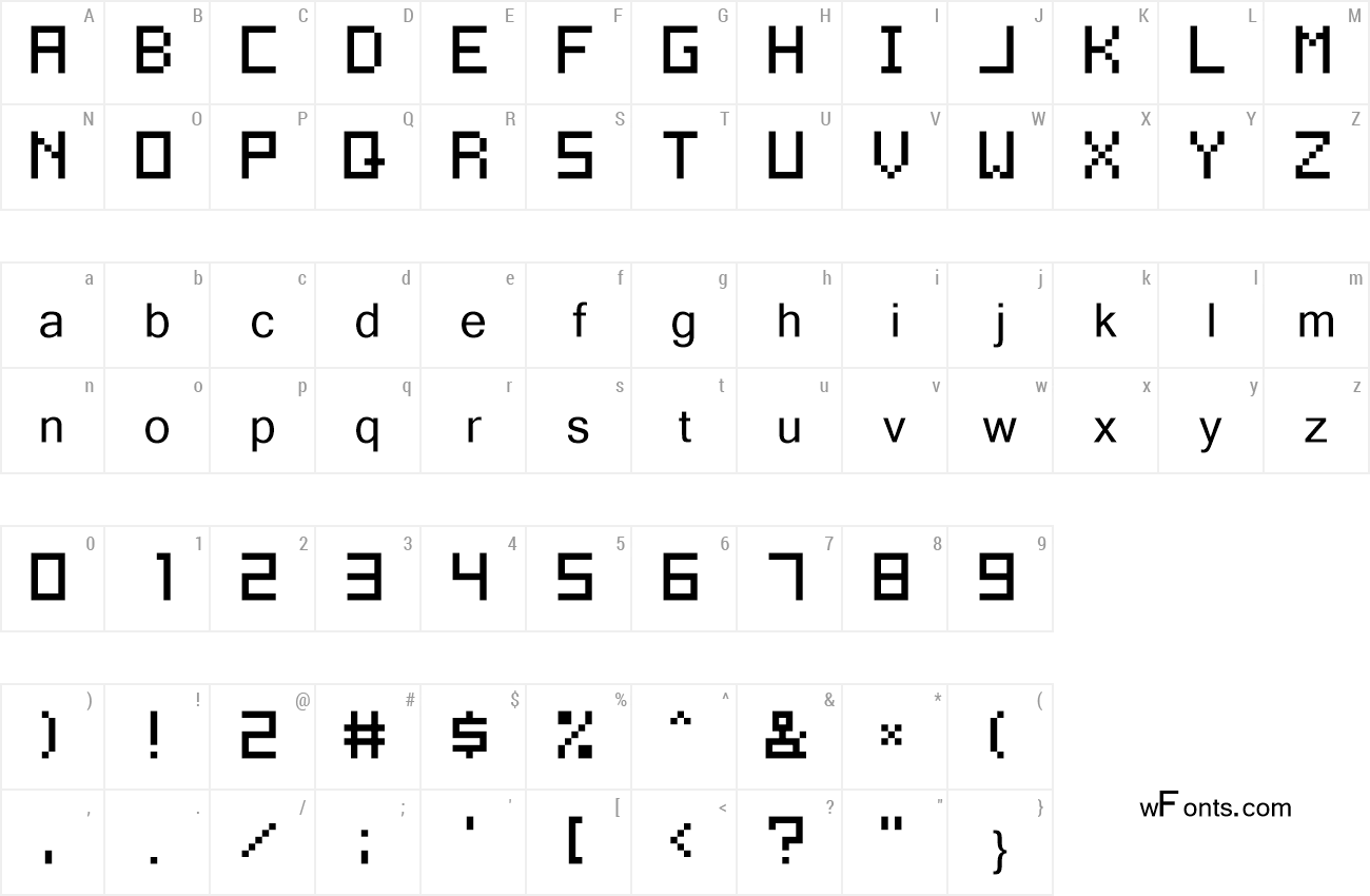 5x7 MT Pixel Font | wfonts.com - download free