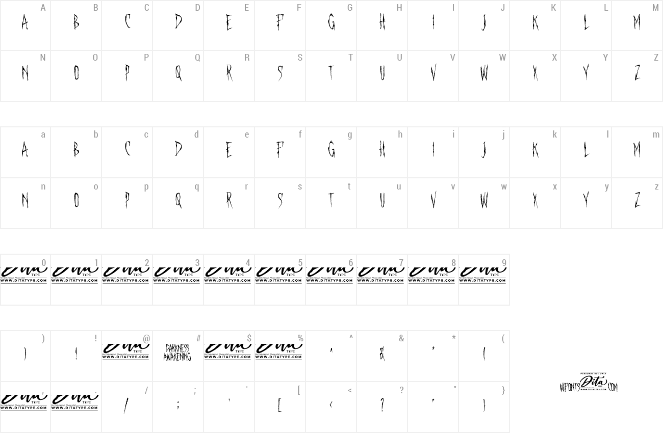 Darkness Awakening Font | wfonts.com - download free